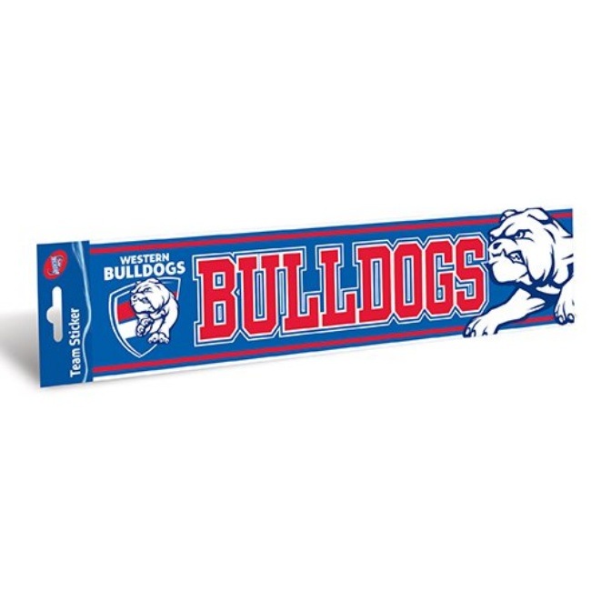 Buy Western Bulldogs Official AFL Team Logo Bumper Sticker 305mm x 75mm ...