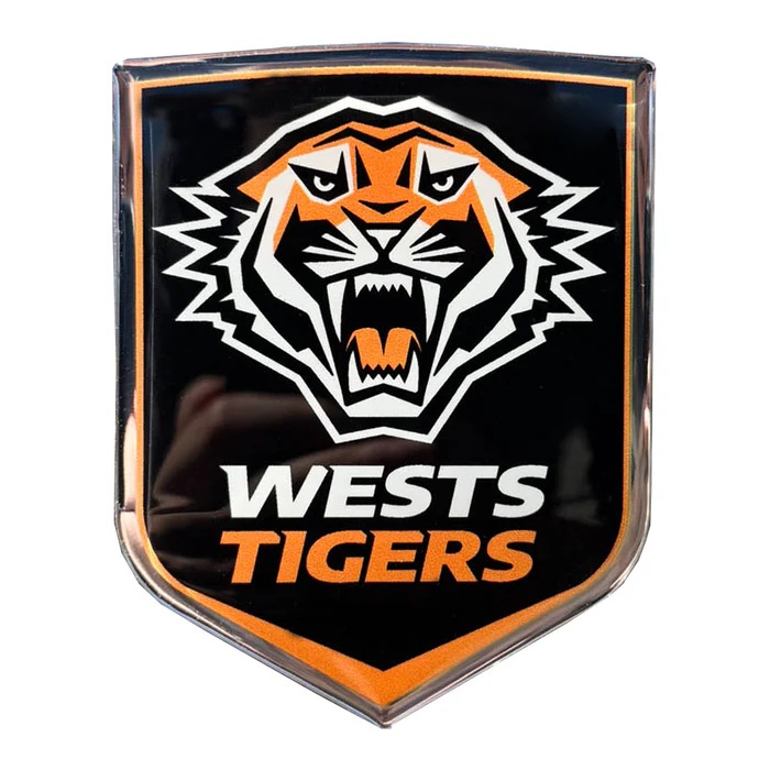 Buy Wests Tigers NRL Lensed Chrome Decal Badge Cars, Bikes, Laptops ...