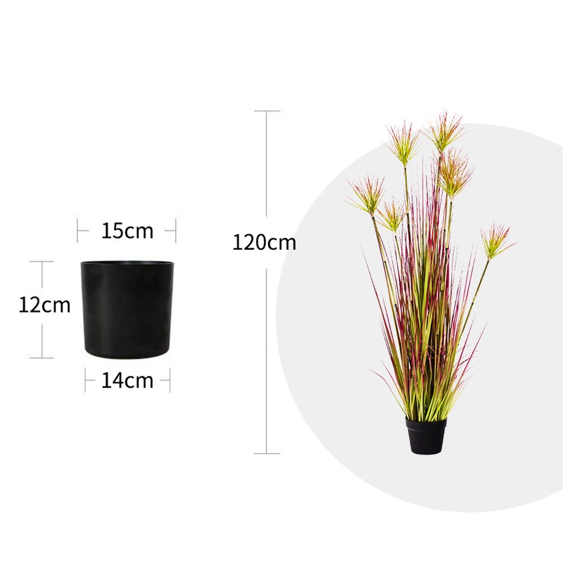 Buy SOGA 120cm Purple-Red Artificial Indoor Potted Papyrus Plant Tree ...