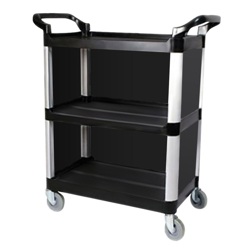 Buy SOGA 2X 3 Tier Covered Food Trolley Food Waste Cart Storage ...