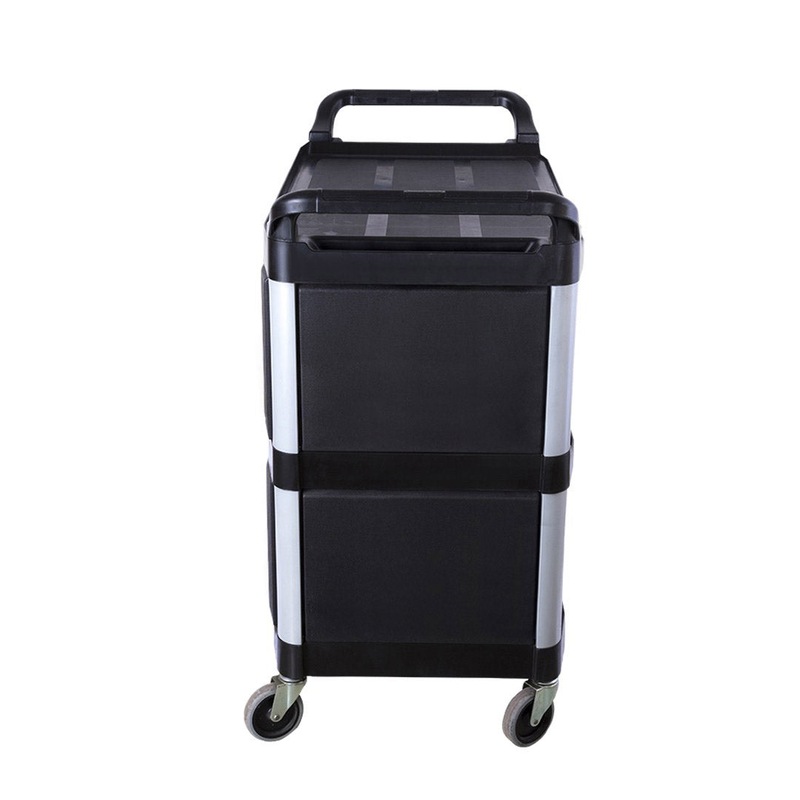 Buy SOGA 2X 3 Tier Covered Food Trolley Food Waste Cart Storage ...