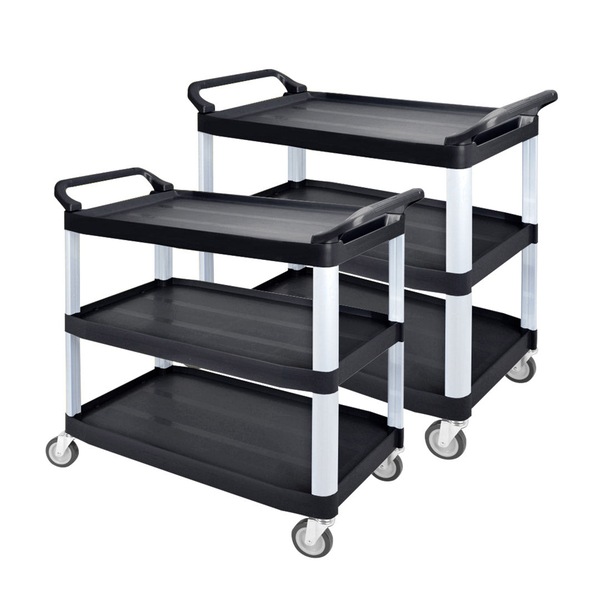 Buy SOGA 2x 3 Tier Food Trolley Food Waste Cart Food Utility Mechanic ...
