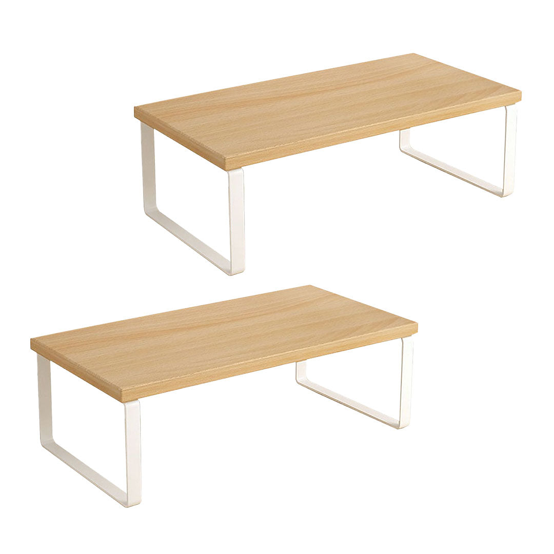 Buy SOGA 2X 40cm Wood Computer Monitor Elevated Stand Desktop Support ...