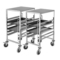 Buy SOGA 2X 3 Tier Covered Food Trolley Food Waste Cart Storage ...