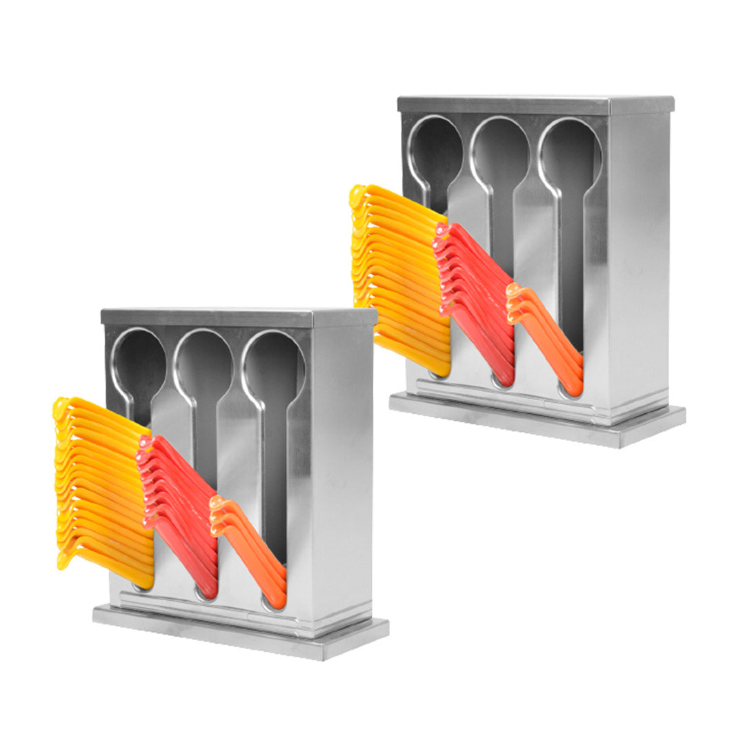 Buy SOGA 2X Stainless Steel Buffet Restaurant Spoon Utensil Holder ...