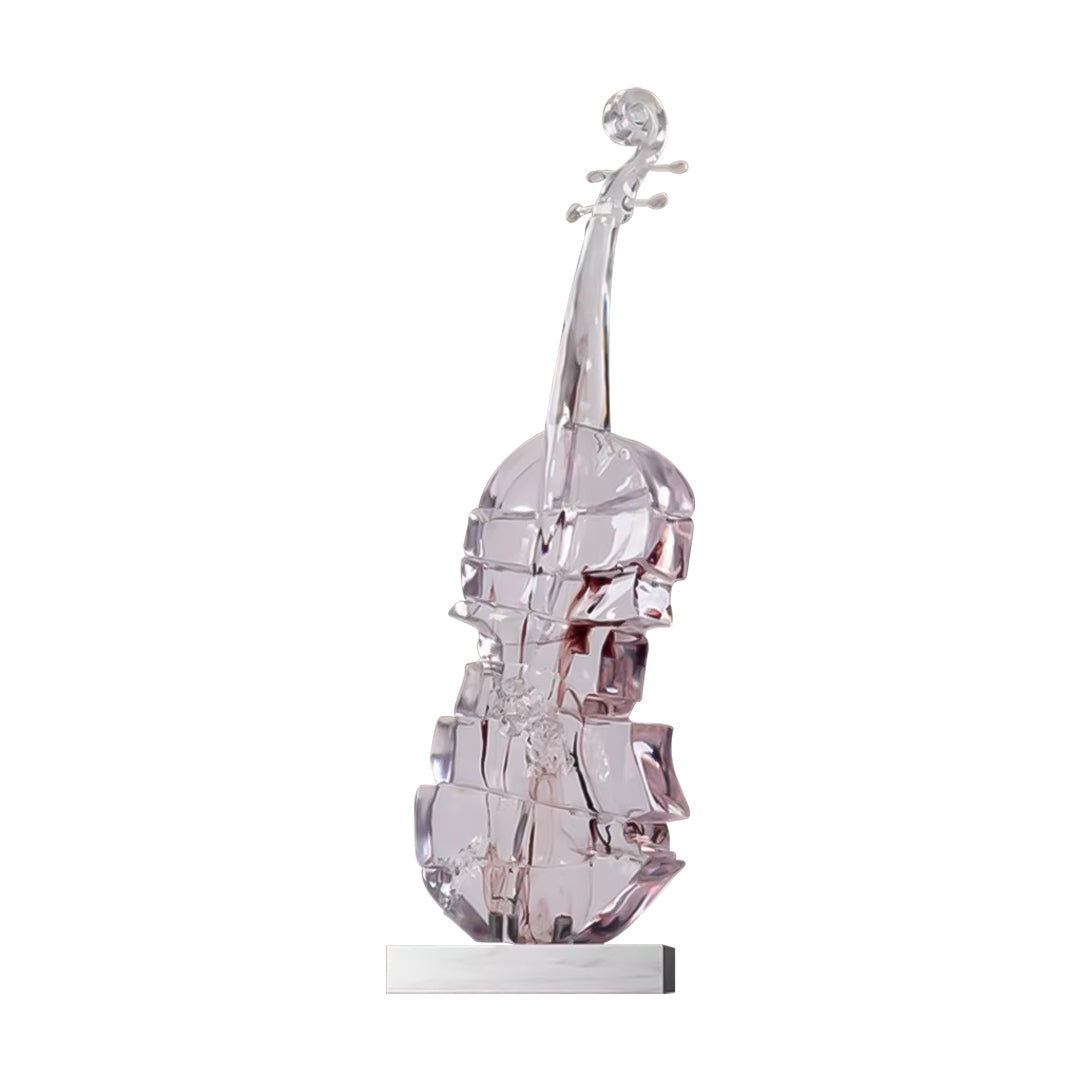 Buy SOGA 58cm Transparent Crystal Violin Fiberglass Sculpture with ...