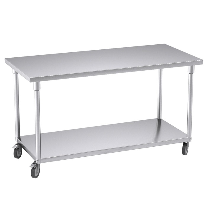 Stainless Steel Kitchen Benches Work Bench Food Prep Table 1219x610 ...
