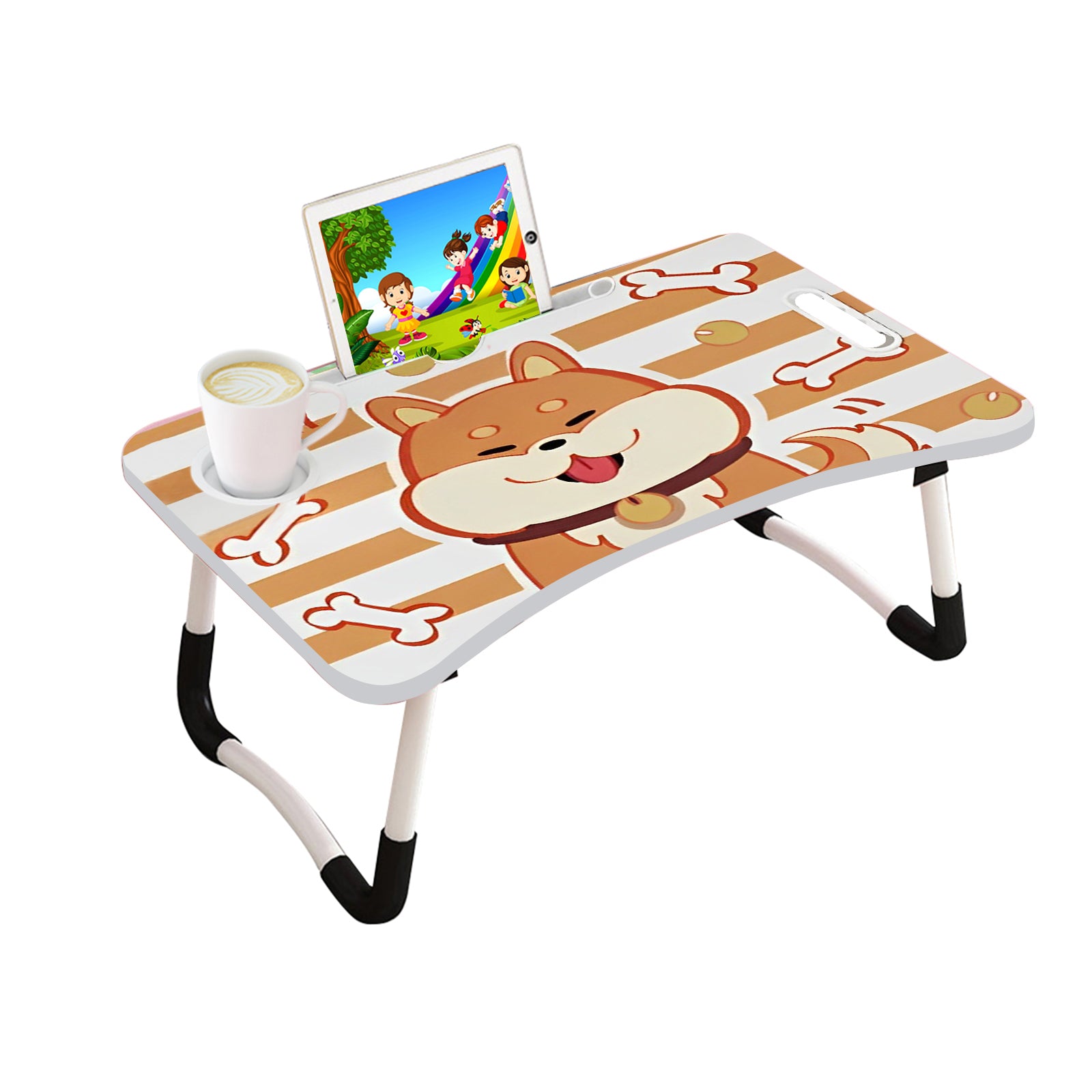 Buy SOGA Cute Dog Design Portable Bed Table Adjustable Foldable Bed ...