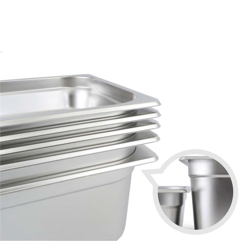 Buy SOGA Gastronorm GN Pan Full Size 1/1 GN Pan 15cm Deep Stainless Steel Tray With Lid - MyDeal