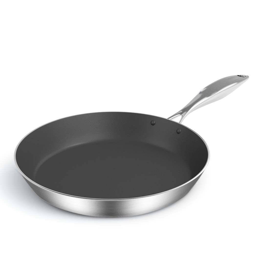 Buy SOGA Stainless Steel Fry Pan 32cm Frying Pan Induction FryPan Non ...