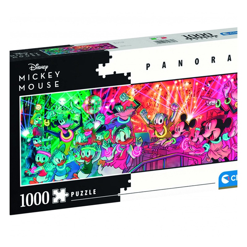 Buy 1000pc Clementoni Mickey Mouse Panorama Jigsaw Puzzle Tabletop Game ...
