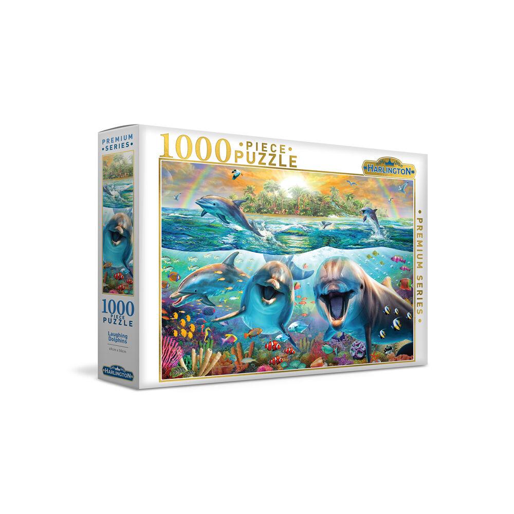 Buy 1000pc Harlington Jigsaw Puzzle Laughing Dolphins Kids Marine Life ...