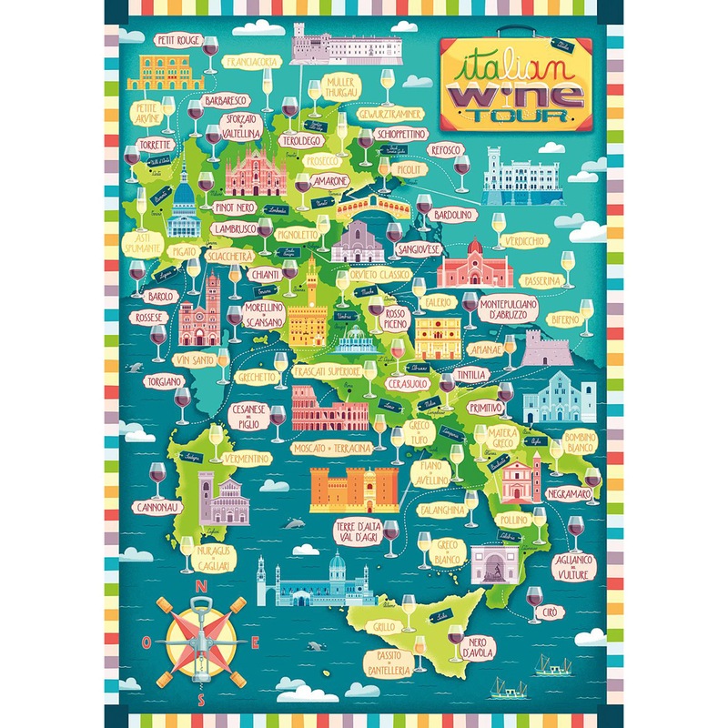 Buy 1000pc Ravensburger Italian Wine Tour Family Jigsaw Puzzle Piecess ...