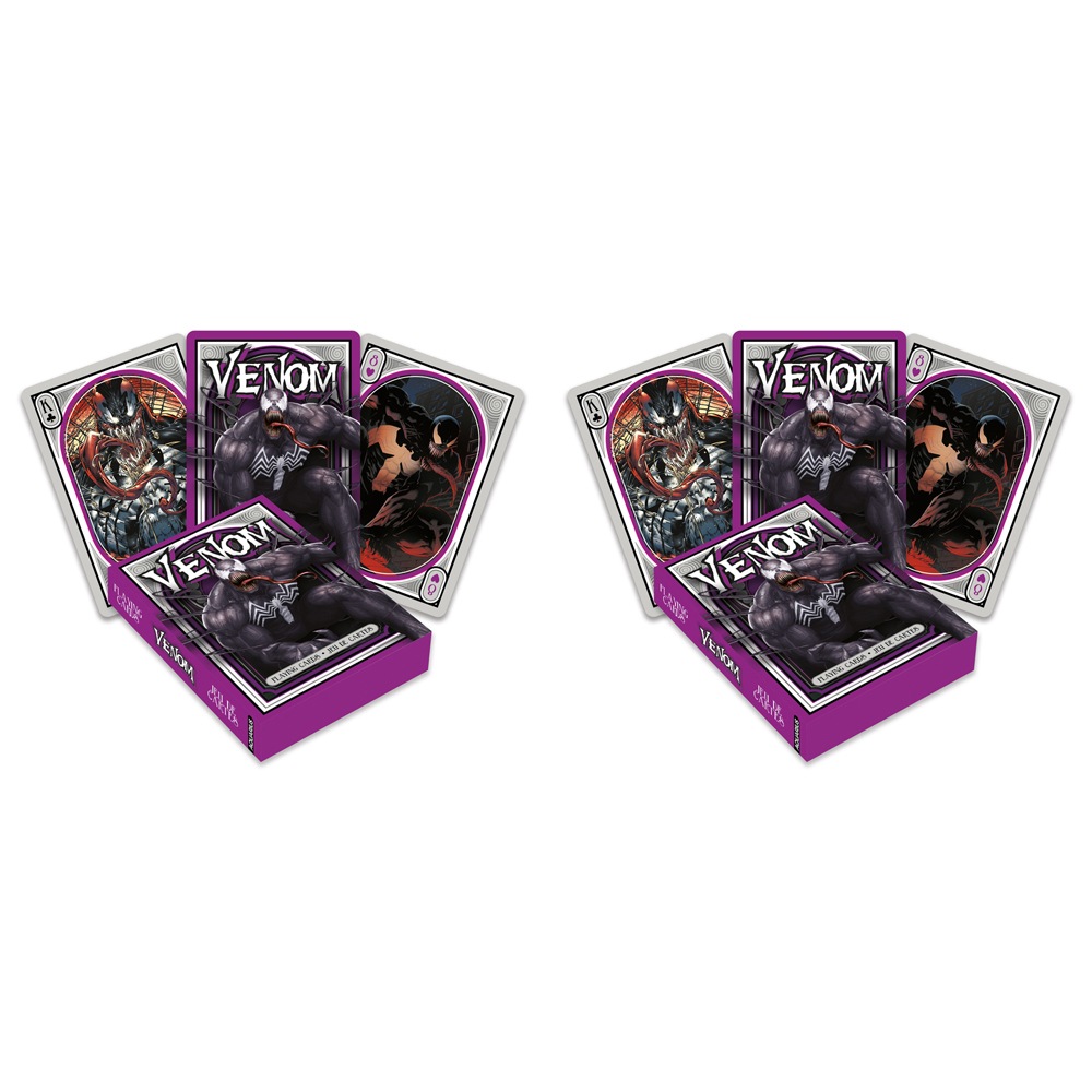 Buy 108pc Aquarius Marvel Venom Playing Cards Poker Family Gaming Play ...