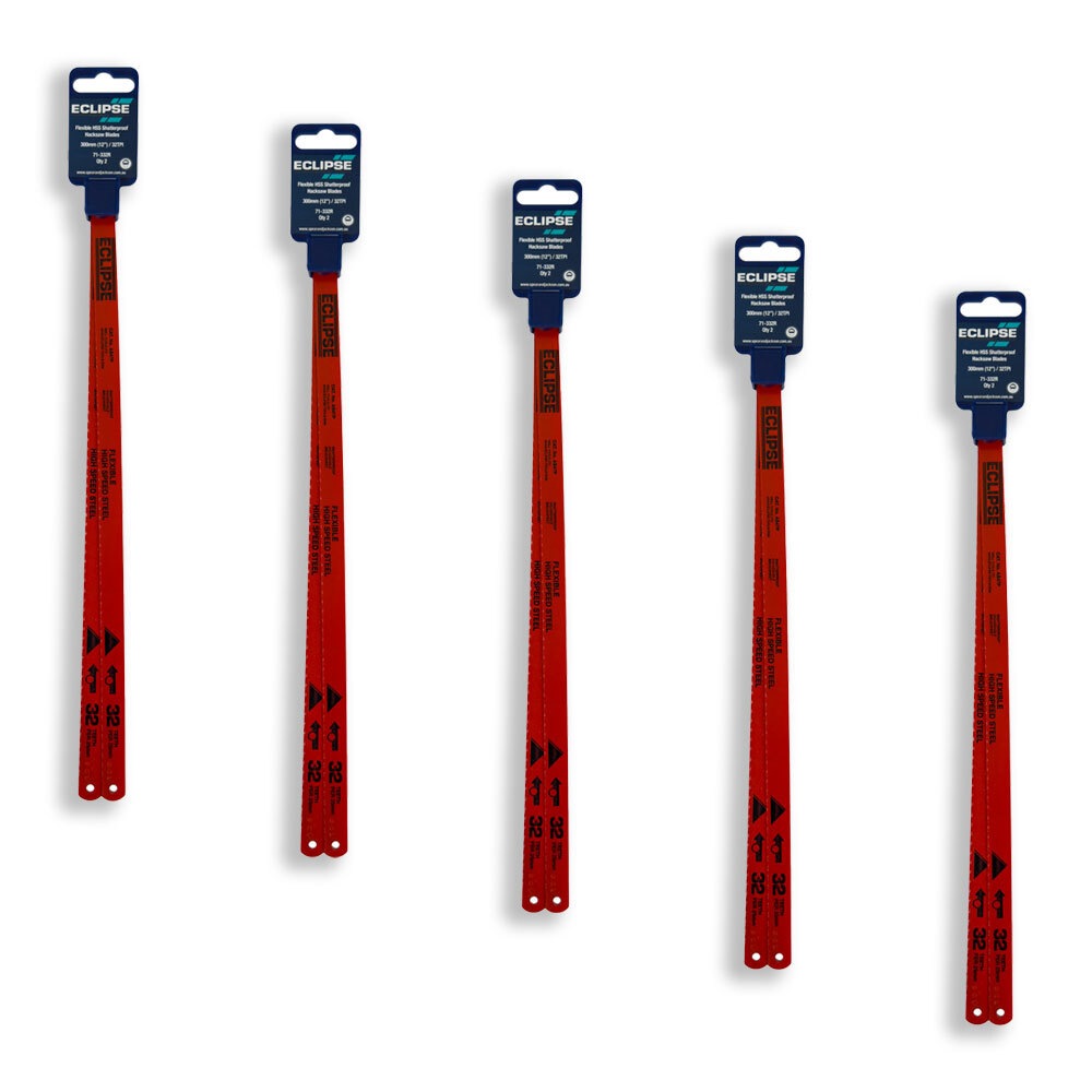 Buy 10pc Eclipse Pro Tools Flexible HSS Hacksaw Shatterproof Cutting ...