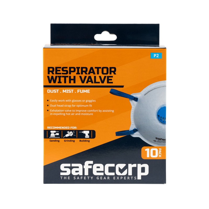 Buy 10pc Safecorp P2 Disposable Respirator Mask With Valve Dust/Mist ...