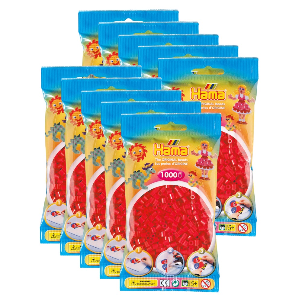 Buy 10x 1000pc Hama Bead Bags Kids DIY Building Activity Art/Craft Play ...
