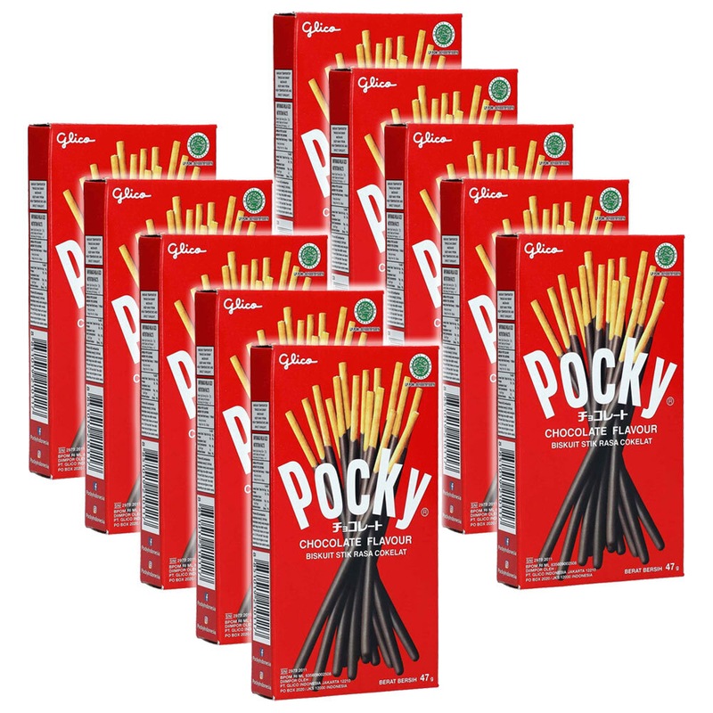 Buy 10x Glico 47g Pocky Stick Chocolate Biscuits Sweet/Snack/Treat ...
