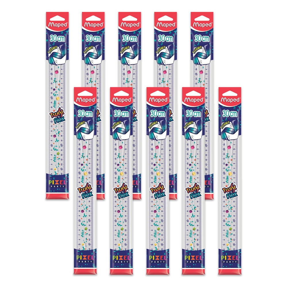 Buy 10x Maped Pixel Party Twist N Flex Sturdy Clear and Precise Plastic ...