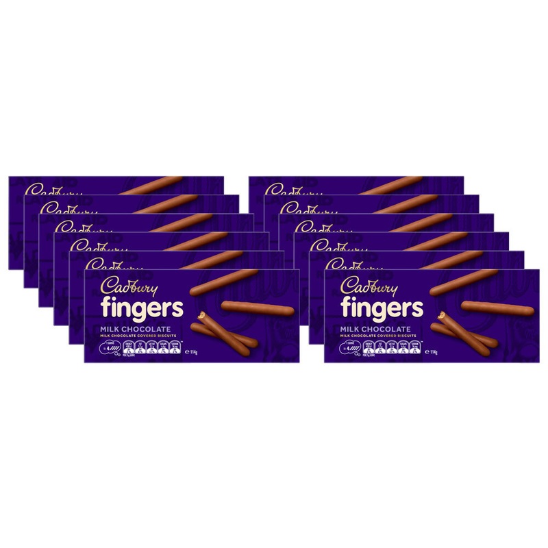 Buy 12pc Cadbury Fingers Milk Chocolate Sweet Biscuits Cookies Snacks ...