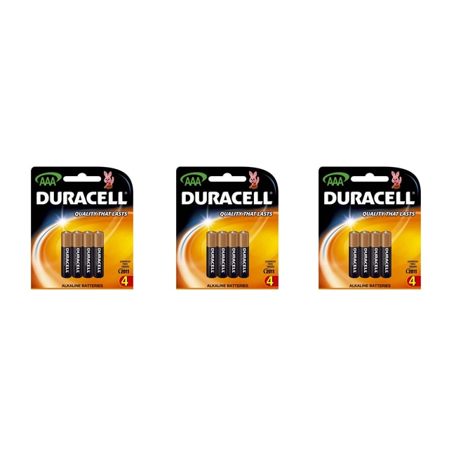 Buy 12pc Duracell Copper Top AAA Alkaline Battery 1.5V Multi Purpose ...