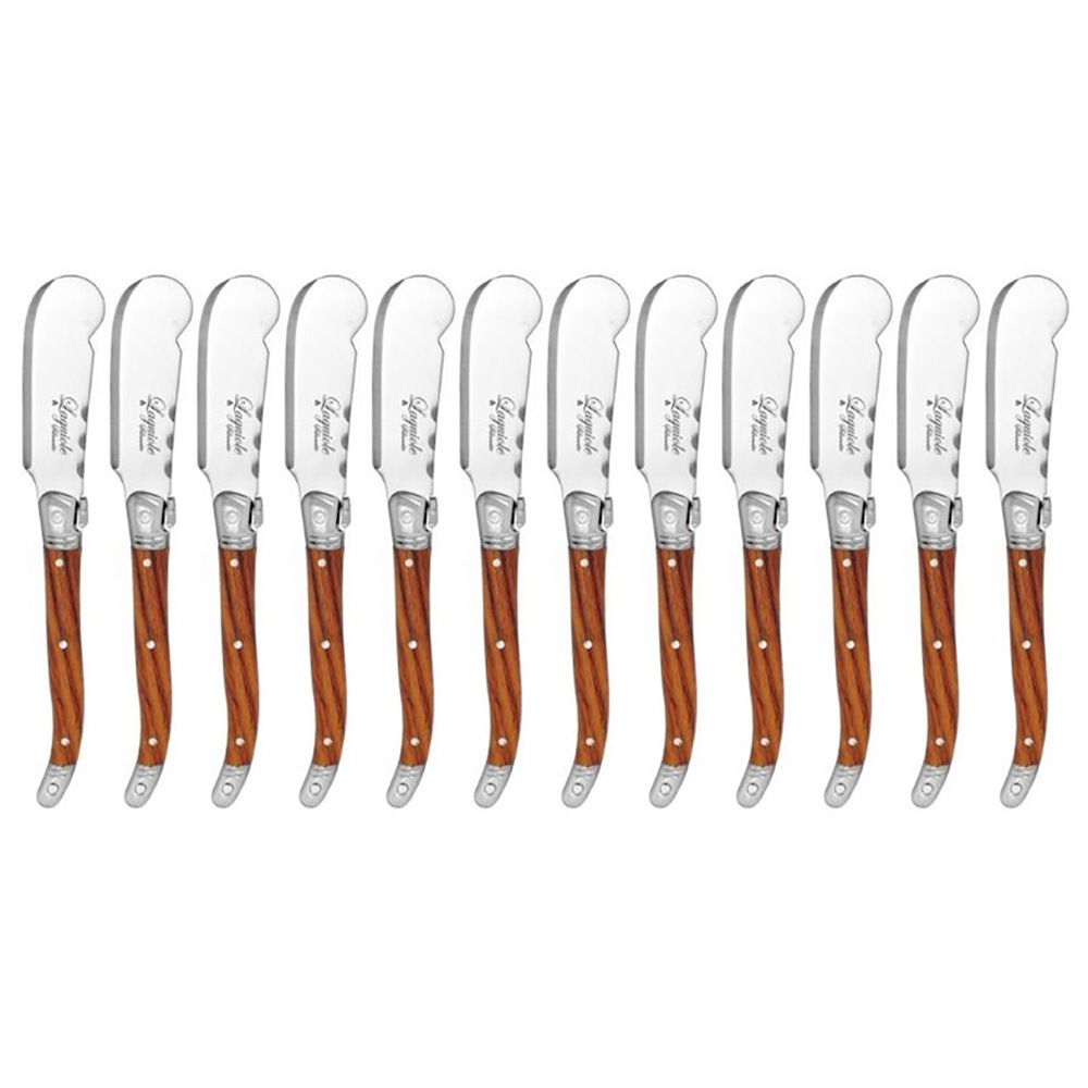 Buy 12pc Laguiole Silhouette 15.5cm Stainless Steel Pate Knife Set ...