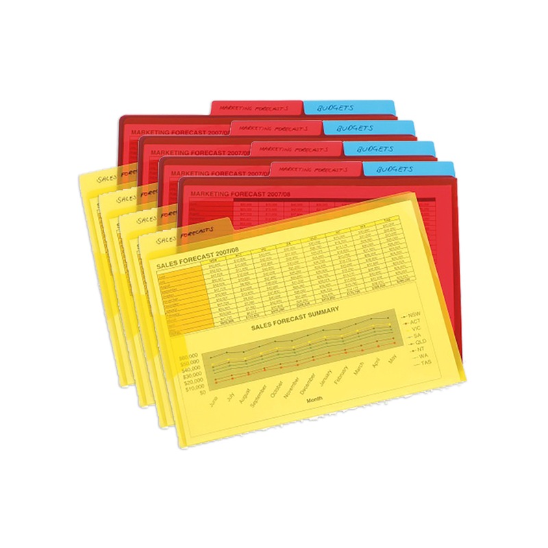 Buy 12pc Marbig A4 File Letter Secure Flap-Tab Docu/Paper Holder Office ...