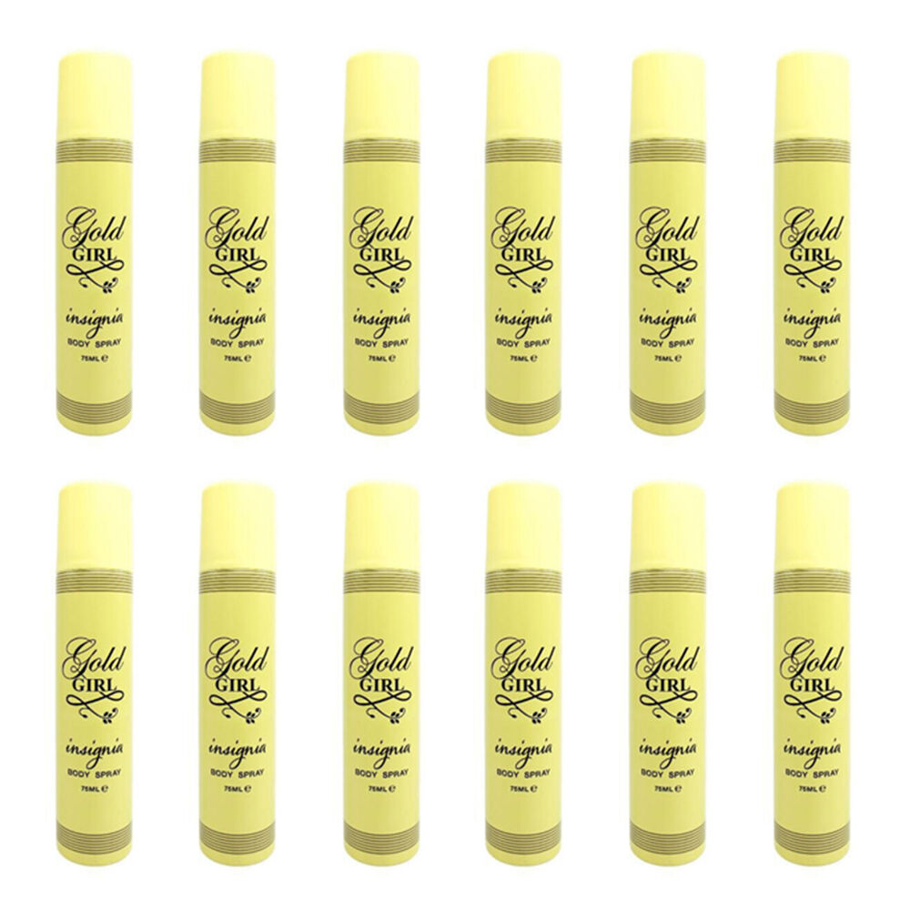 Buy 12PK Insignia Women's Body Spray Gold Girl 75ml Daily Fragrance ...