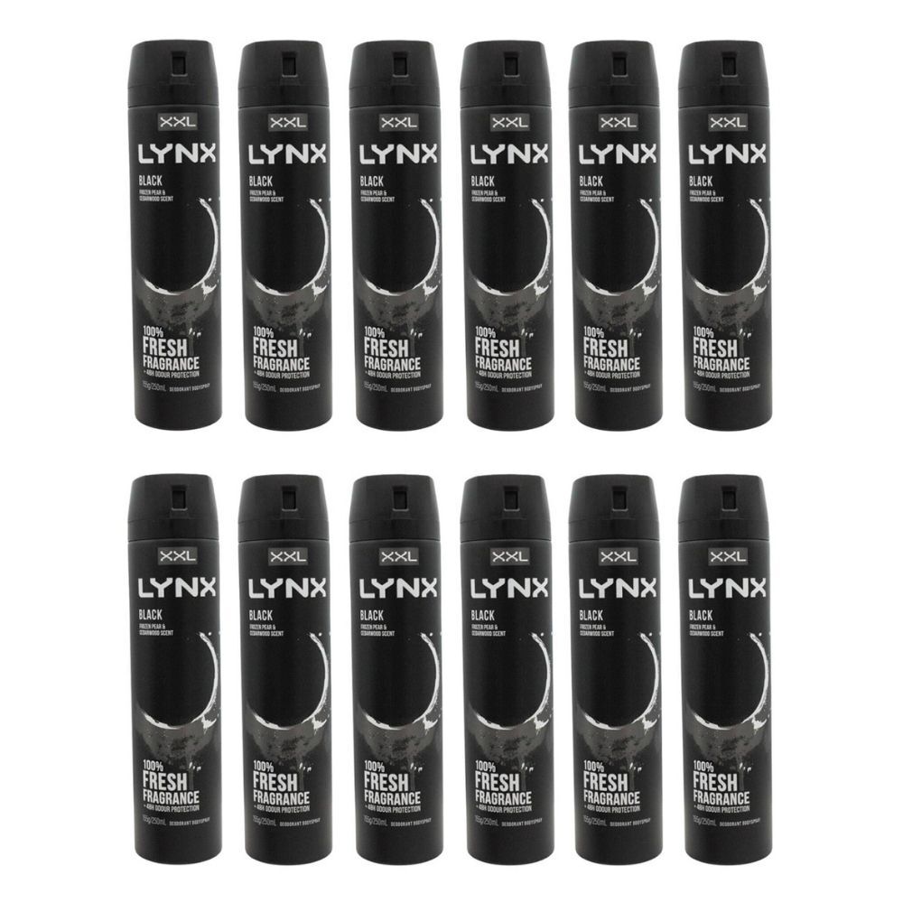 Buy 12PK Lynx Black Antiperspirant Deodorant 48H Frozen Pear ...