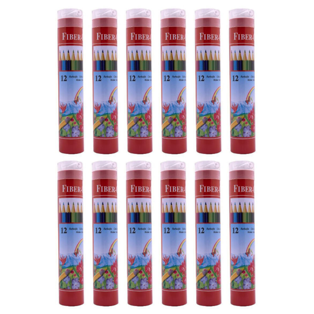 Buy 12x 12pc Memoris Precious Fiber-Colour Pencil Tube w/Sharpener ...