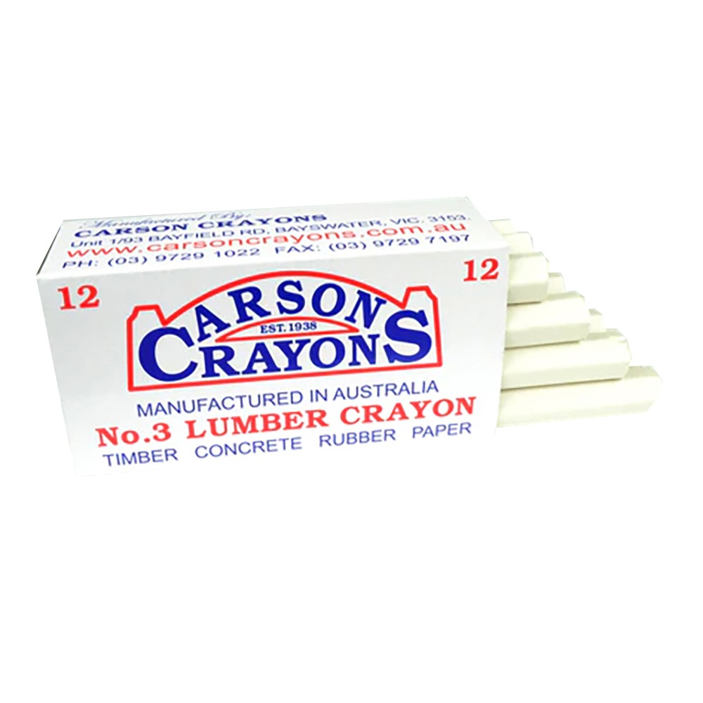 Buy 12x Carson No.3 Timber/Concrete/Rubber/Paper Builders Marking ...