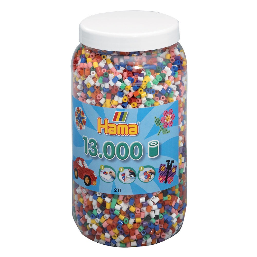 Buy 13000pc Hama Beads Bold Mix Tub Kids/Children Building Activity Fun ...