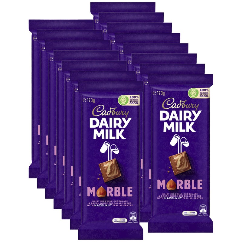 Buy 15pc Cadbury Dairy Milk Marble 173g Chocolate Block Confectionery ...