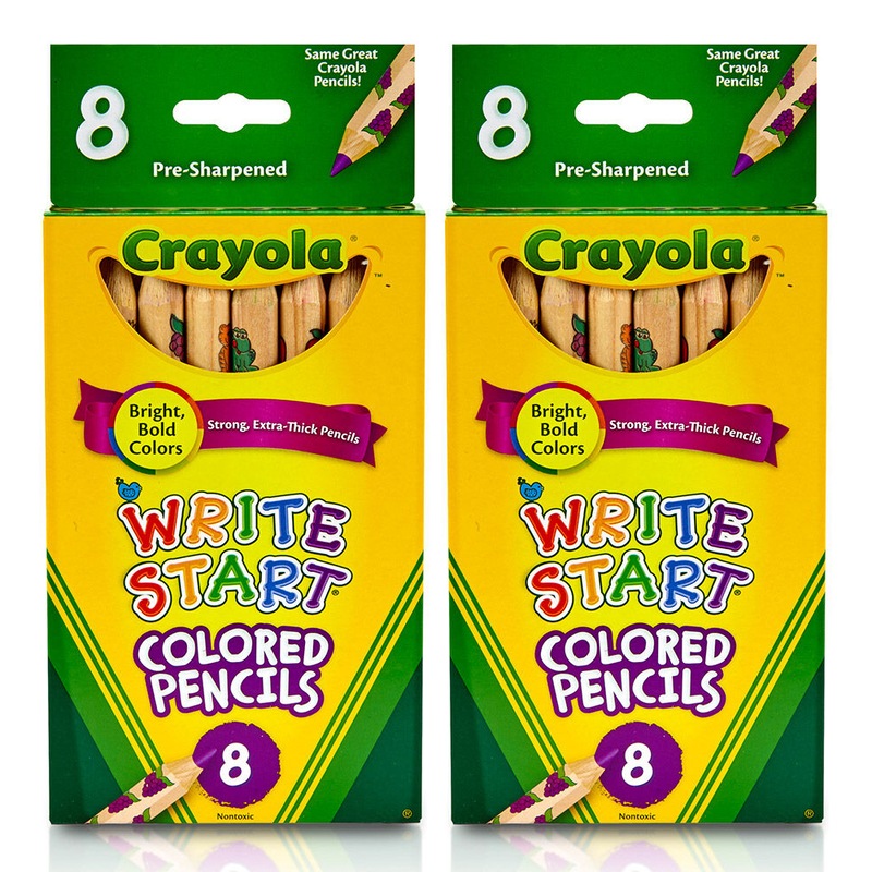 Buy 16x Crayola Write Start Pre-Sharpened Coloured Pencils Drawing Art ...