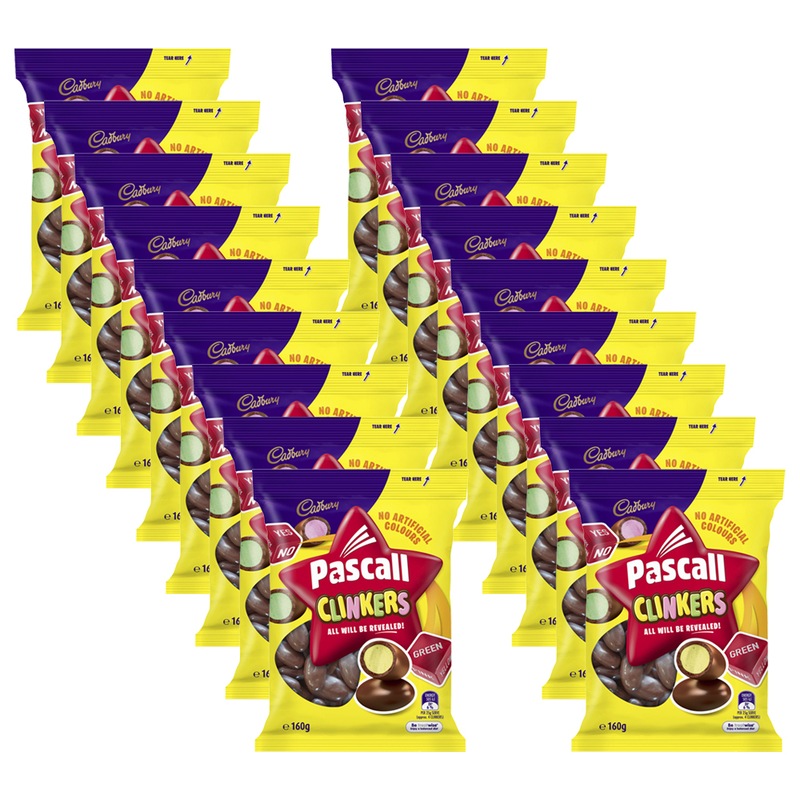 Buy 18pc Cadbury Clinkers 160g Chocolate Covered Sweets Lollies ...