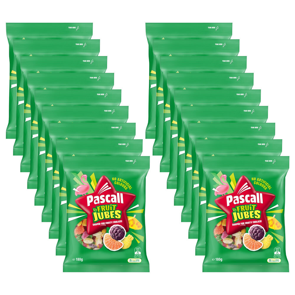 Buy 18pc Pascall Fruit Jubes 180g Sweets Confectionery Chewy Lollies ...