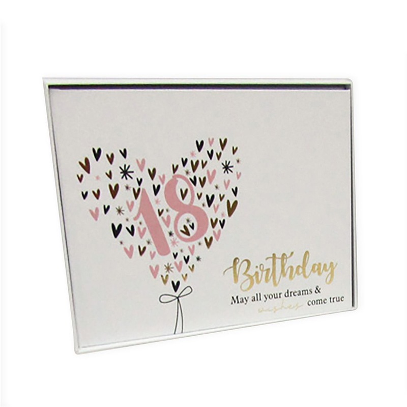 Buy 18th Heart Guest Book 23x18cm Novelty Birthday Party Signature ...