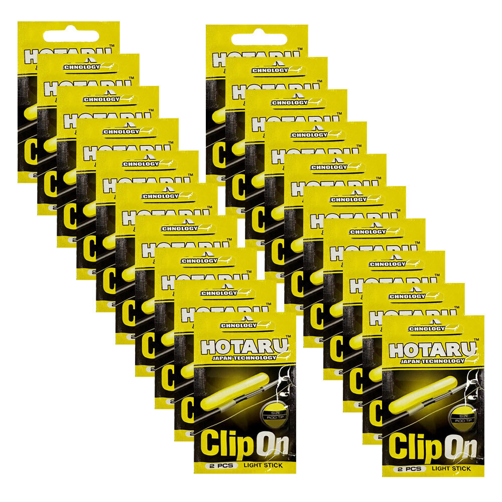 Buy 20x Hotaru Clip-On Fishing Rod Tip Light Stick/Luminous Night Glow ...