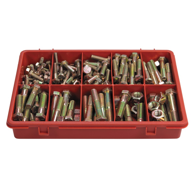 Buy 210pc Jamec Pem Assorted Sizes Multipurpose H/T Bolt & Nut Unc Home Workshop DIY - MyDeal
