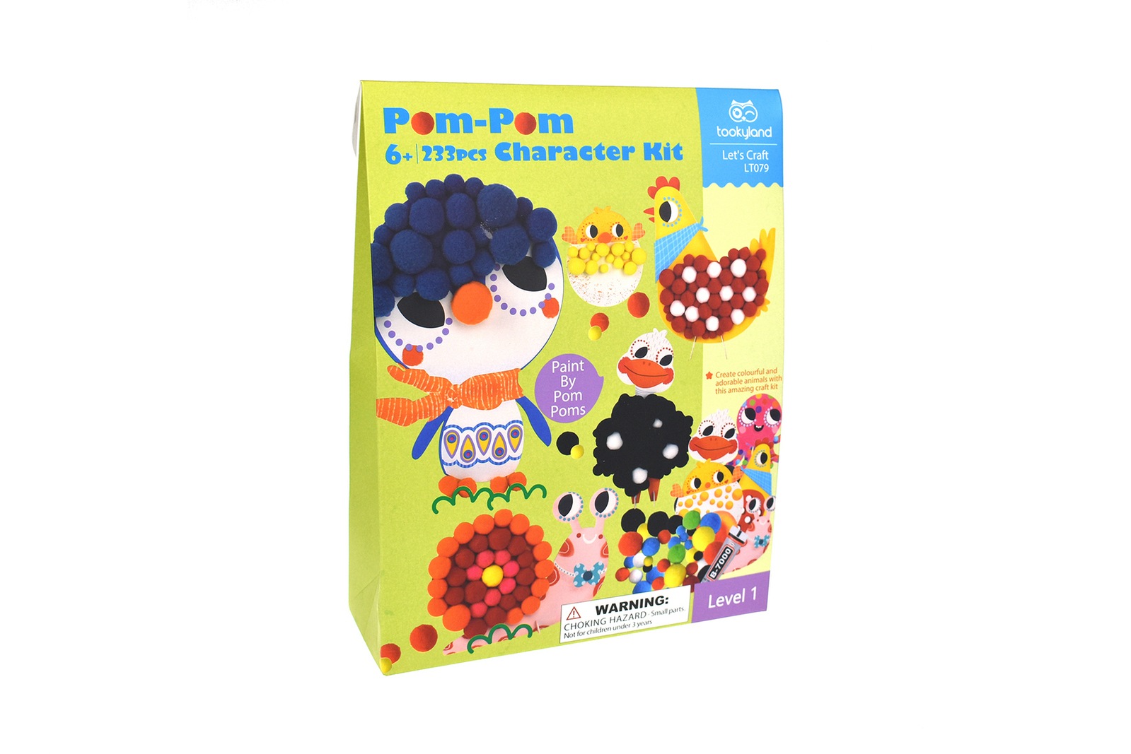 Buy 233pc Tookyland Pom-Pom Character Art/Craft Kit Kids Activity Fun ...