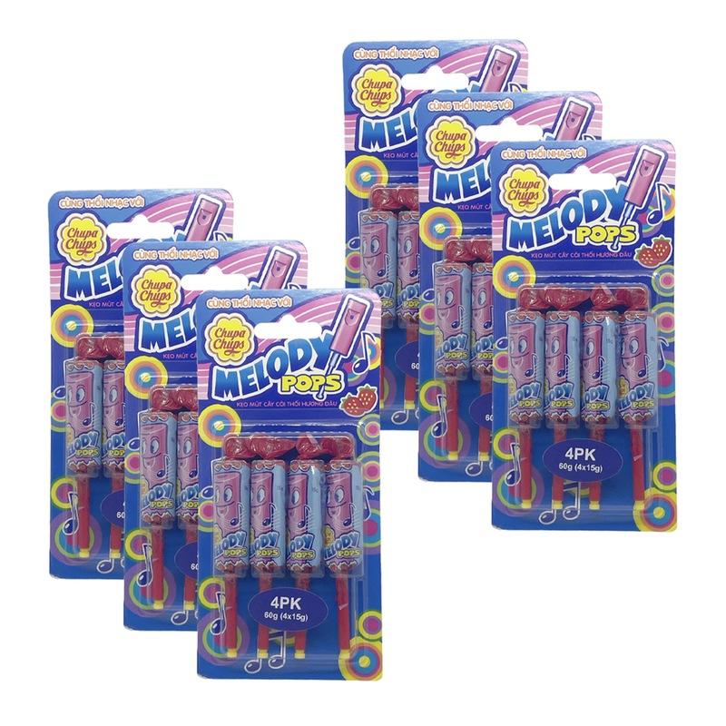 Buy 24pc Chupa Chups 15g Melody Pops Candy Lollipop Sweets w/ Whistle ...