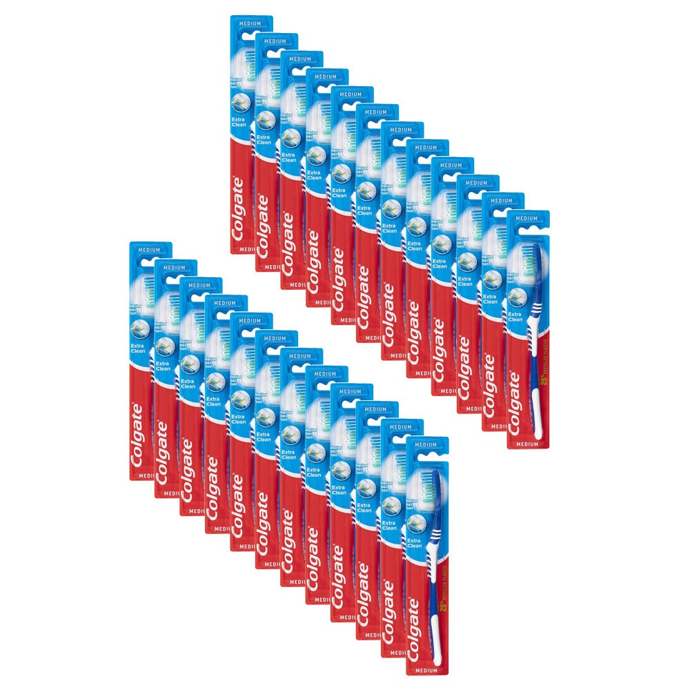 Buy 24PK Colgate Extra Clean Toothbrush Medium Dental Oral Care Teeth ...