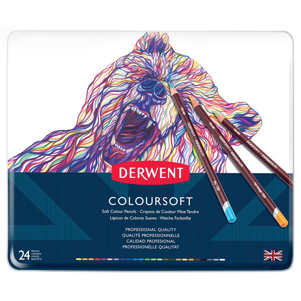 Buy 24PK Derwent Artist Coloursoft Drawing/Colouring/Art Professional ...