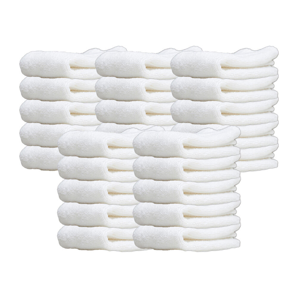 Buy 25PK Jason Commercial White J-Dry Luxe Face Washer Bathroom Towel ...