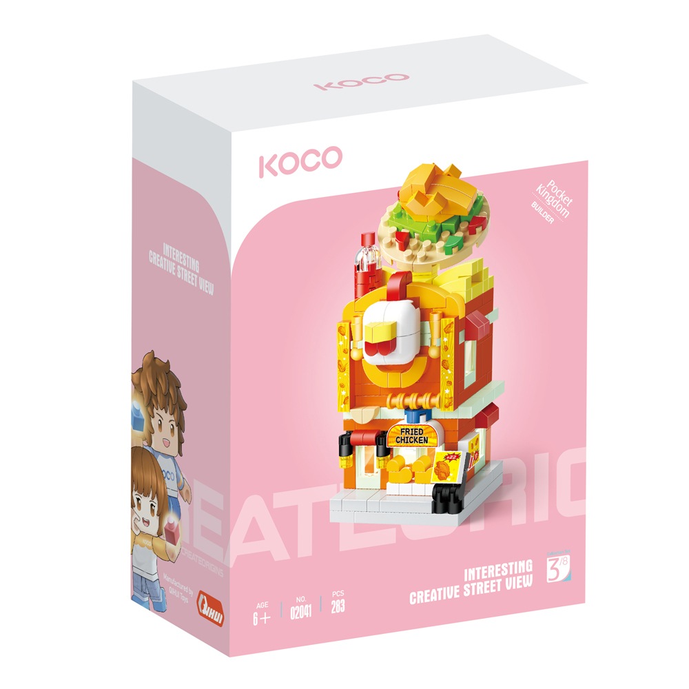Buy 283pc Koco Fried Chicken Restaurant Kids/Children Building Bricks ...