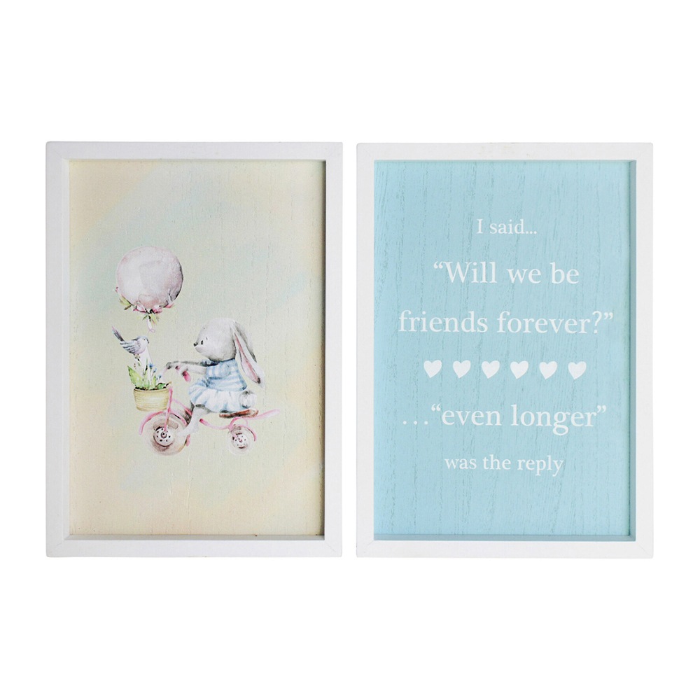 Buy 2pc MDF 28cm Friends Forever Sign Kids Bedroom Decorative Plaque ...