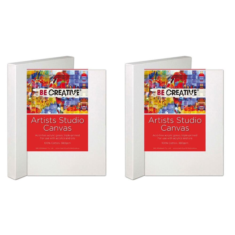 Buy 2PK Be Creative Deep Edge Stretched 100% Cotton Canvas 24x32in 610 ...