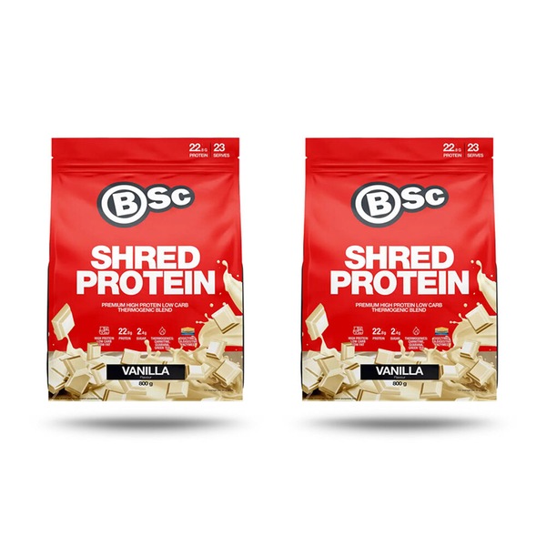 Buy 2PK BSc High Protein Shred Powder Post Workout 23 Serves 800g ...