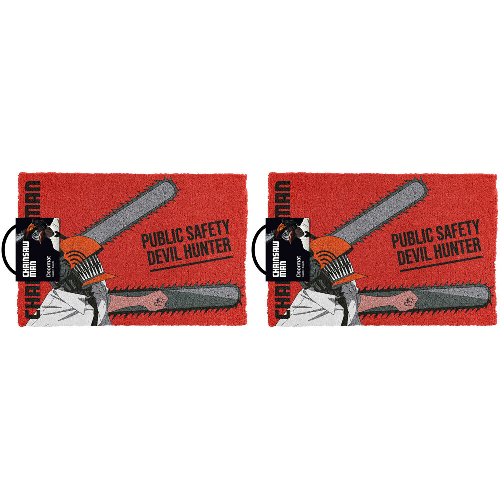 Buy 2PK Chainsaw Man Public Safety Devil Hunter Collectors Doormat 60 x ...