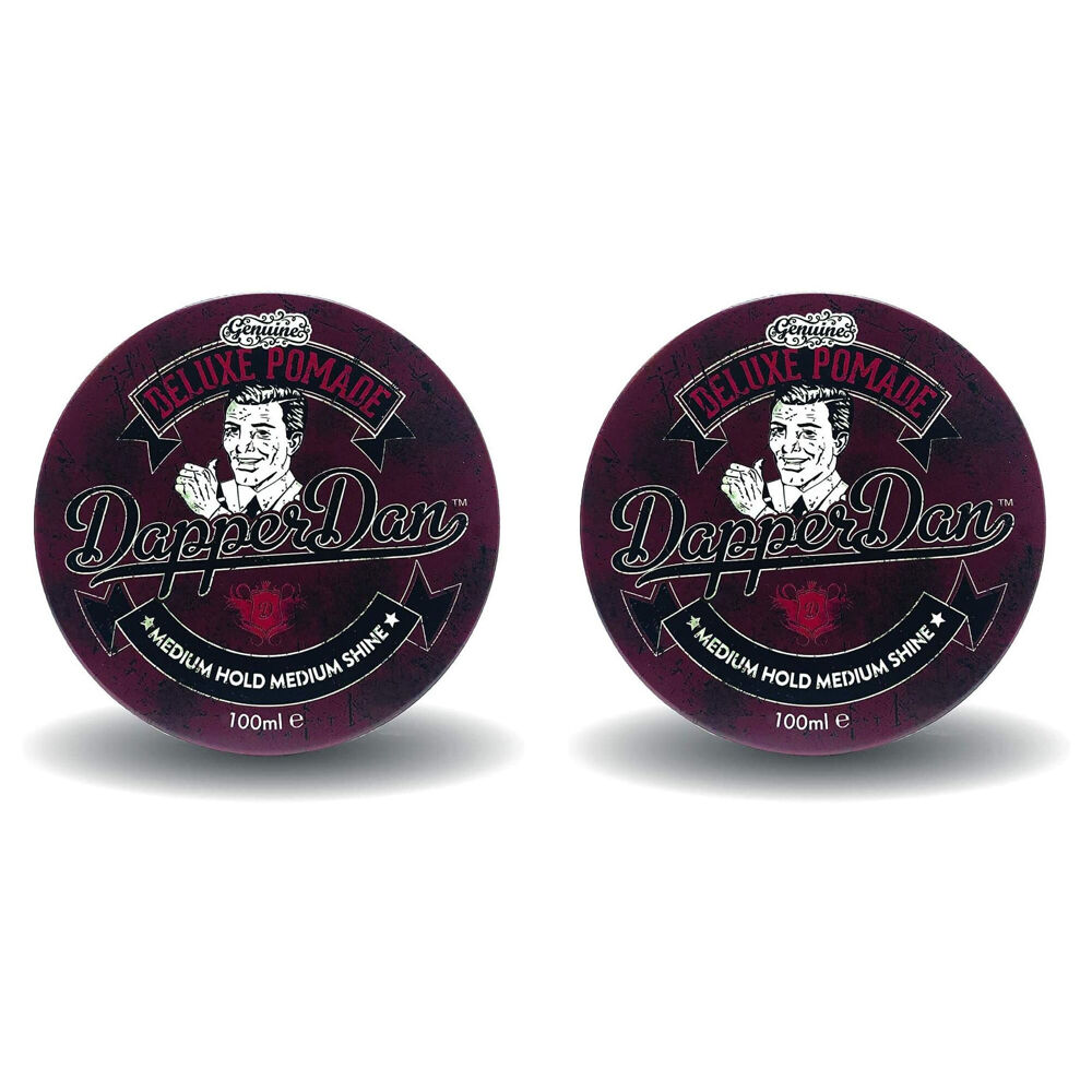 Buy 2PK Dapper Dan Men's Deluxe Pomade Hair Styling Cream Medium Hold & Shine 100ml - MyDeal ...